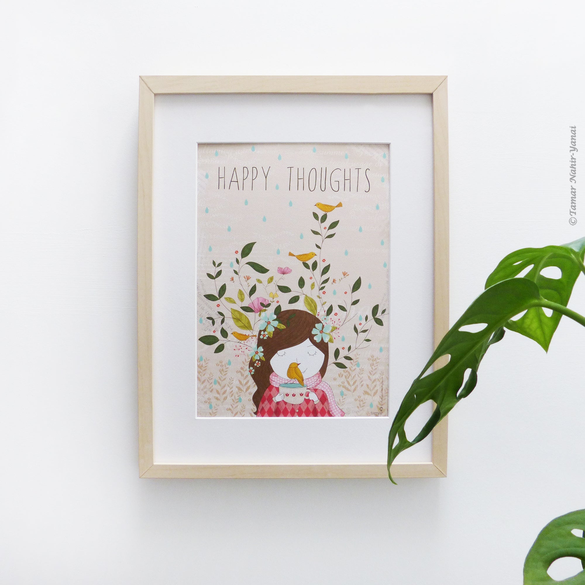 Print wall art print, room decor - Happy Thoughts – Tamar Nahir-Yanai