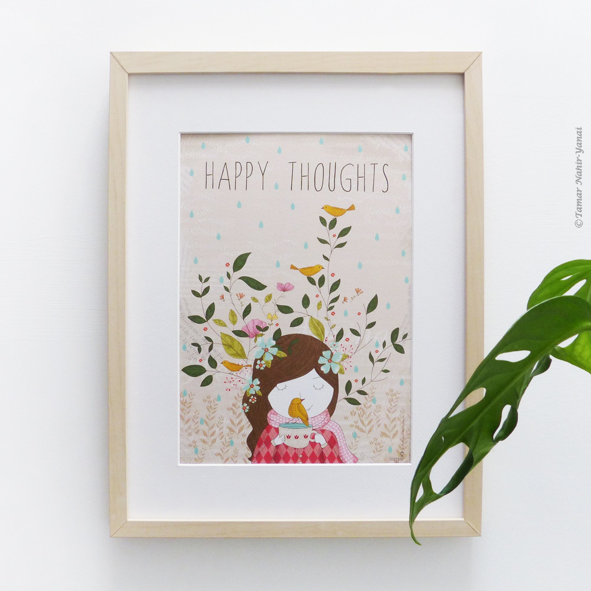 Print wall art print, room decor - Happy Thoughts – Tamar Nahir-Yanai